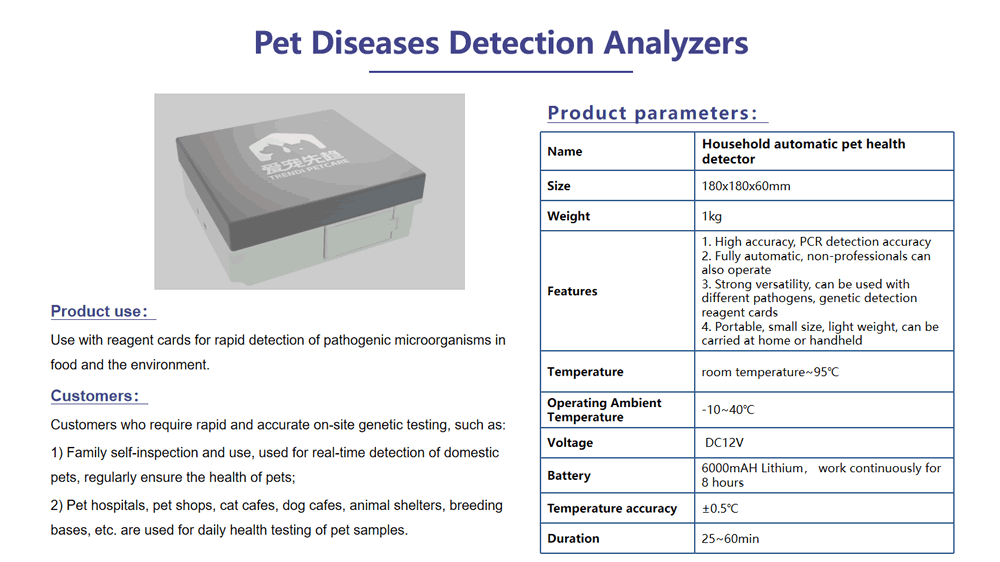 Pet Series Detection Analyzers_Changzhou Trendi Medical Technology Co., Ltd
